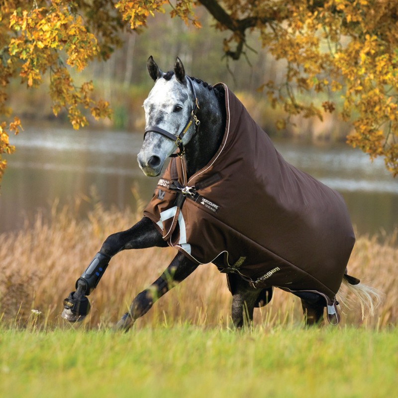 Horseware Rambo WUG Turnout Vari layer 450g medium- Chocolat & Crèmé ...